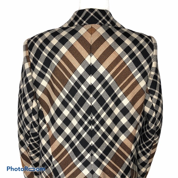 Anne Klein | Jackets & Coats | Anne Klein Plaid Wool Blend Blazer | Poshmark